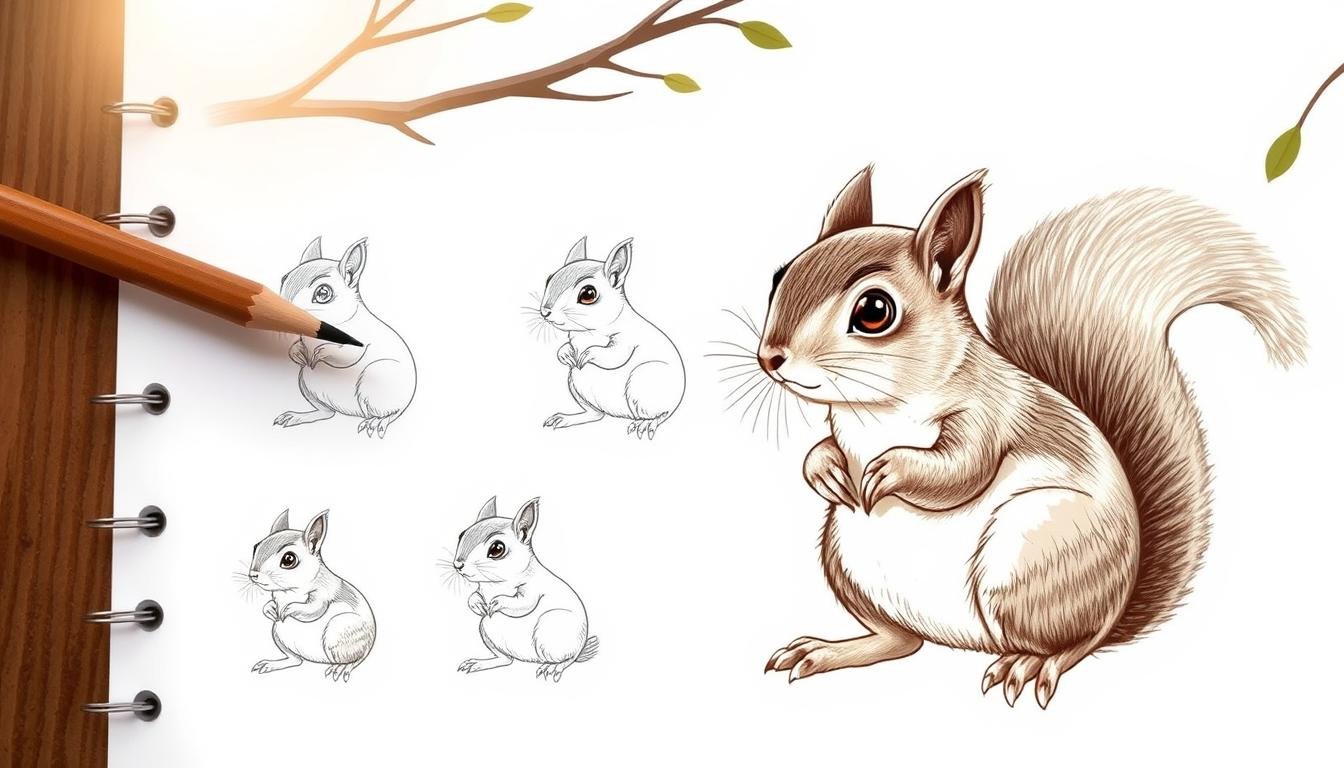 Easy Steps to Drawing Adorable Squirrels